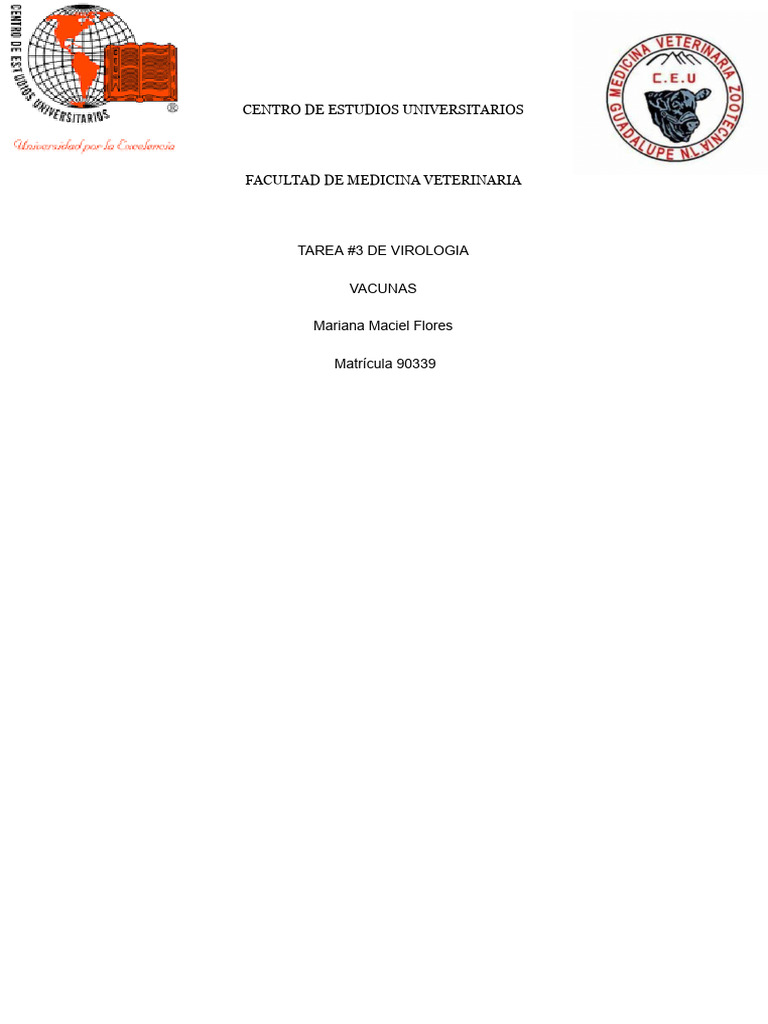 Tarea 3 de Virologia | PDF | Vacunas | Sistema inmune Tarea 3 de Virologia | PDF | Vacunas | Sistema inmune
