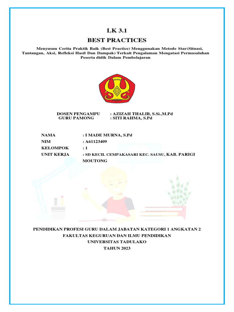 LK 3.1 Best Praktice - I MADE MURNA, S.Pd. | PDF | Pengembangan Diri
