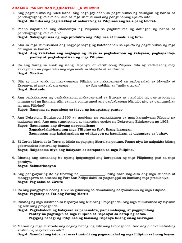 Ap6 Quarter 1 Reviewer Pdf