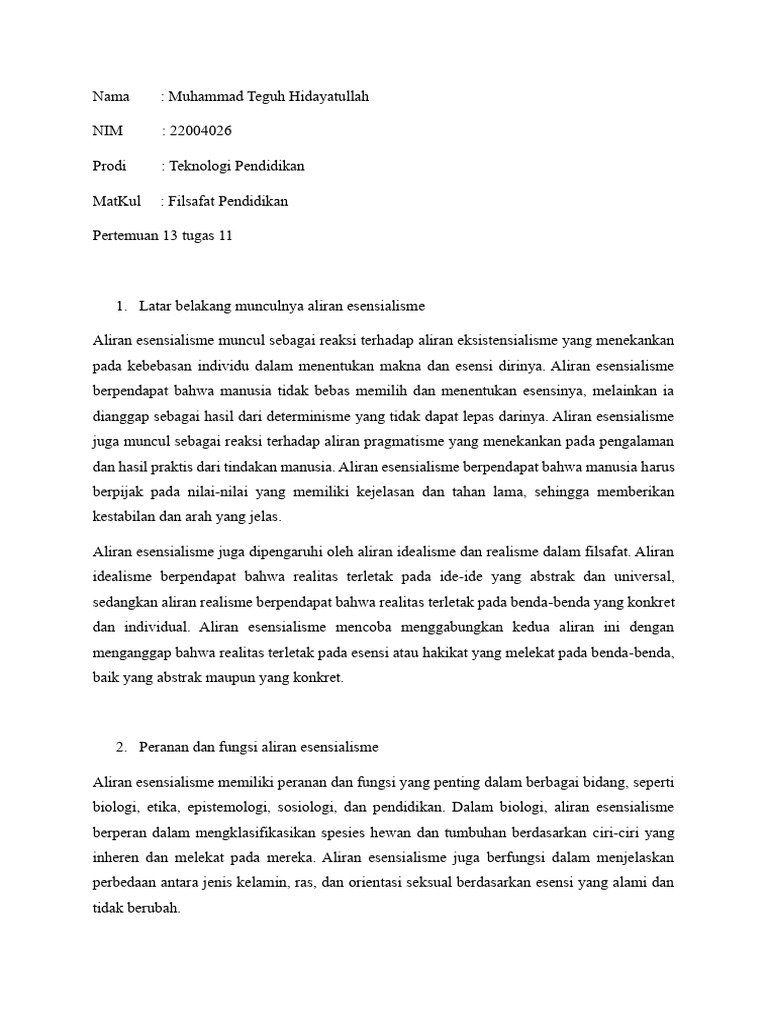 Tgs 11 Filsafat-Muhammad Teguh Hidayatullah | PDF