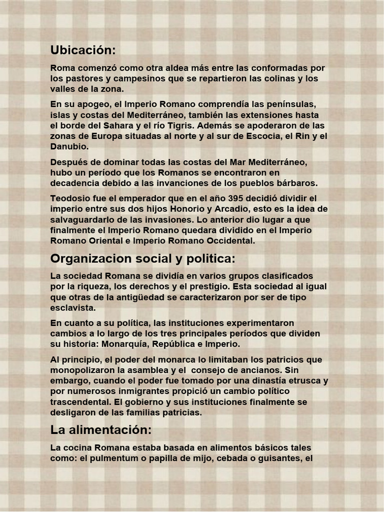La Cultura Romana Parte 2 | PDF | imperio Romano | Roma antigua