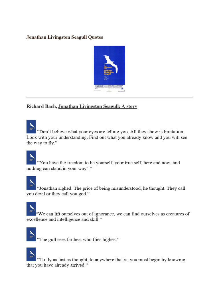 Jonathan Livingston Seagull Quotes | PDF