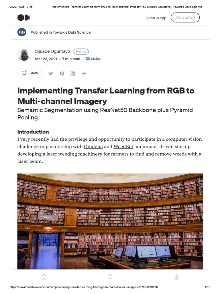 Implementing Transfer Learning From RGB To Multi-Channel Imagery - by Sijuade Oguntayo - Towards ...