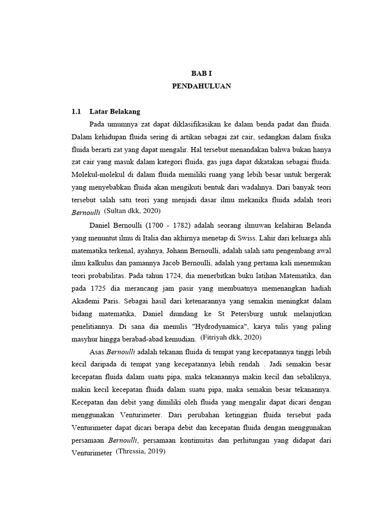 Bab I Bernouli Adin | PDF