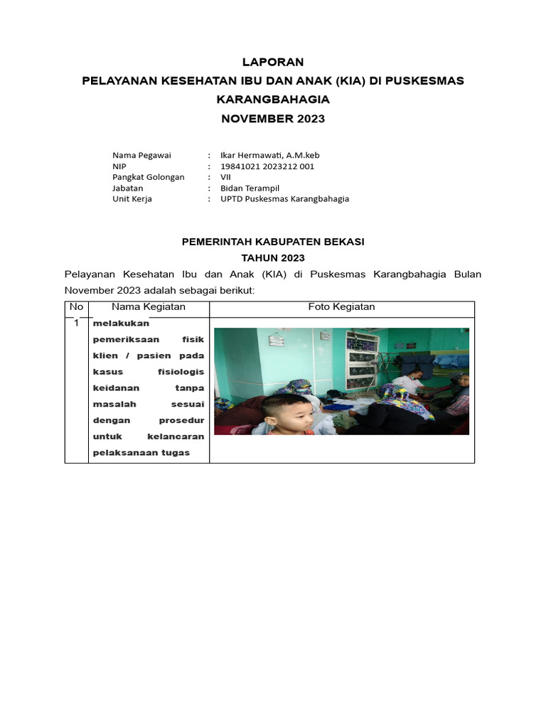 Skp Pelayanan November 2023 | PDF