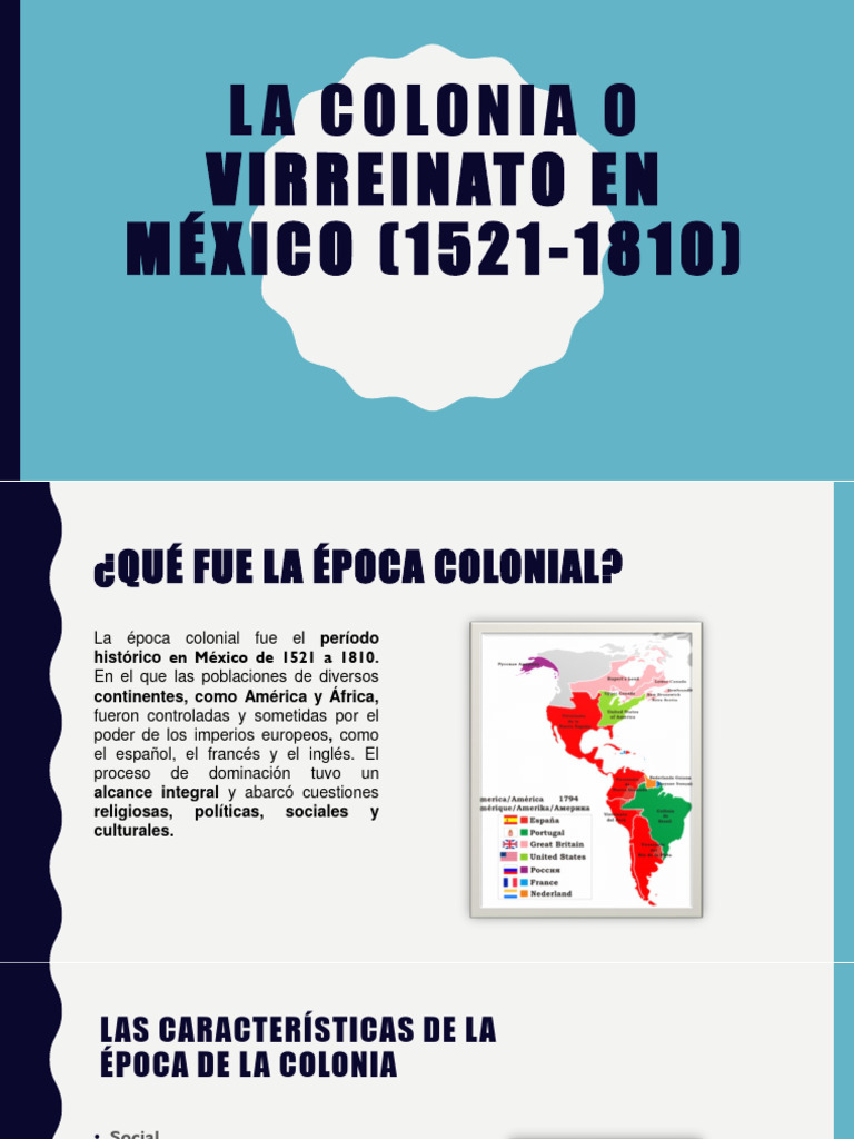 La colonia | PDF | Nueva españa | Colonialismo