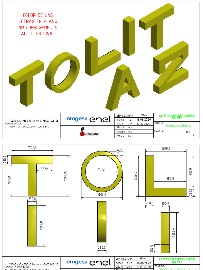 Plano Letras Corporeas | PDF