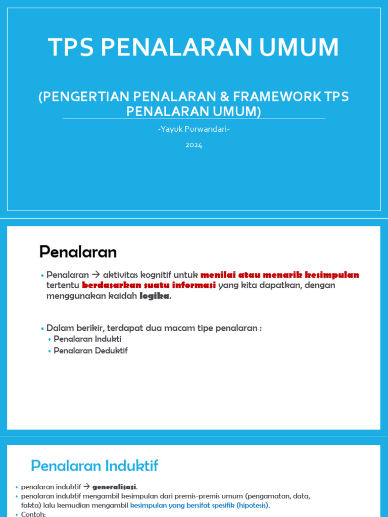 TPS UTBK PENALARAN UMUM Framework | PDF