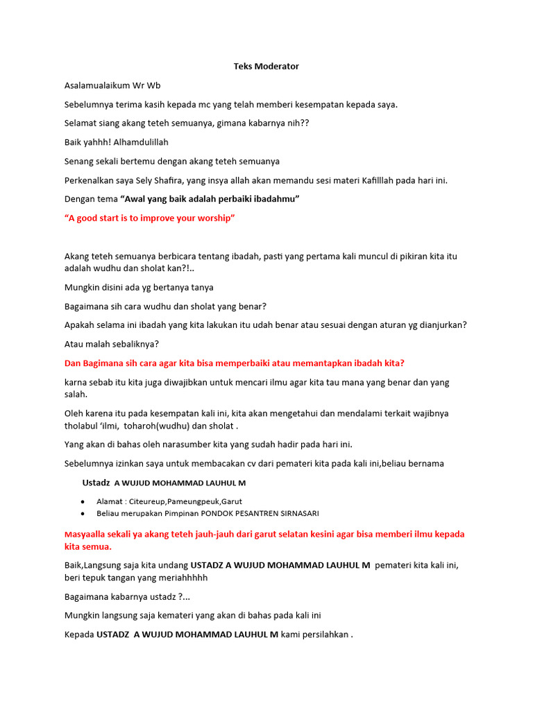 Teks Moderator-1 | PDF