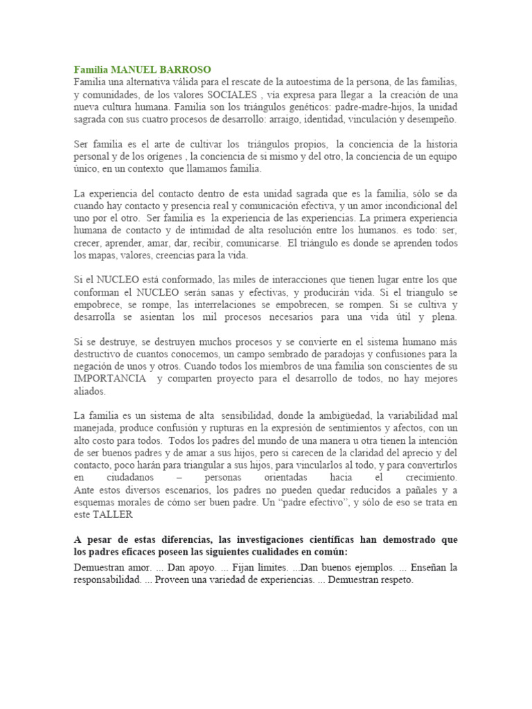 Familia MANUEL BARROSO | PDF | Amor