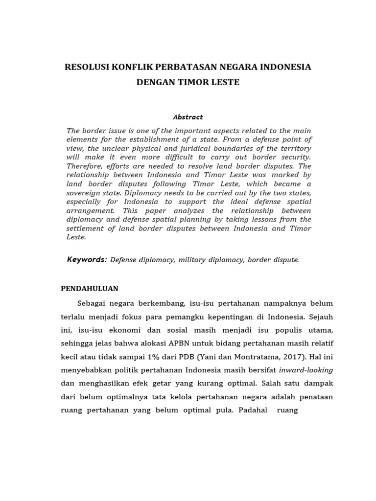 Artikel Resolusi Konflik | PDF