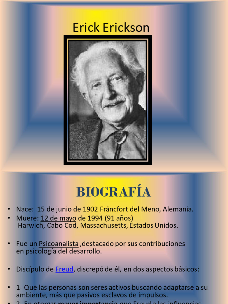 Erick Erickson | PDF | Adultos | Conceptos psicologicos