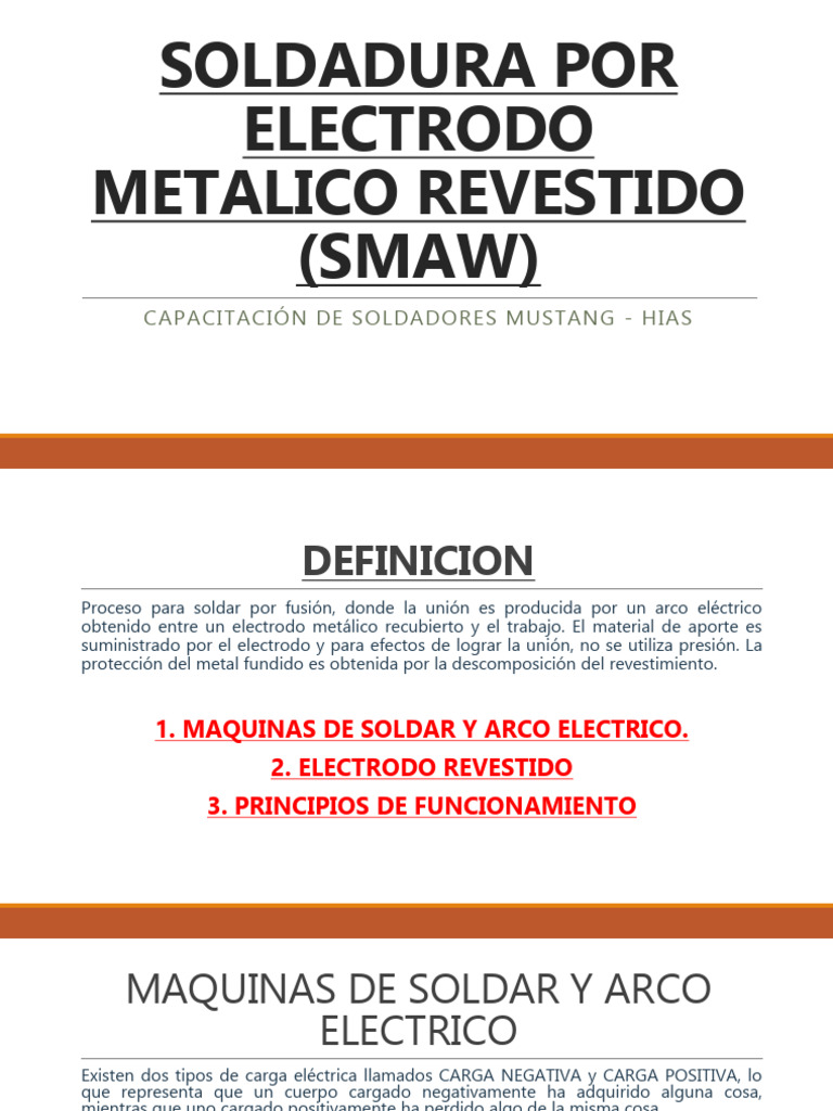 Soldadura Por Electrodo Arco Revestido (Smaw) | PDF | Soldadura ... Soldadura Por Electrodo Arco Revestido (Smaw) | PDF | Soldadura ...