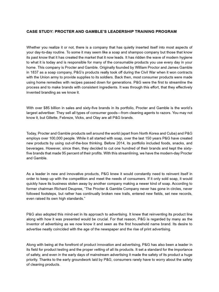 Proctor and Gamble | PDF | Business