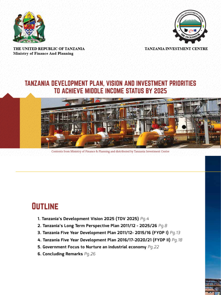 Tanzania Developemnt Plan Booklet | PDF | Economic Growth | Tanzania