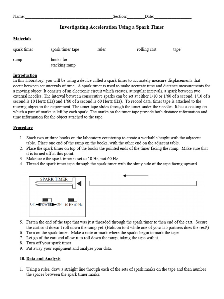 Spark Timer Acceleration Lab Guide | PDF | Timer | Time