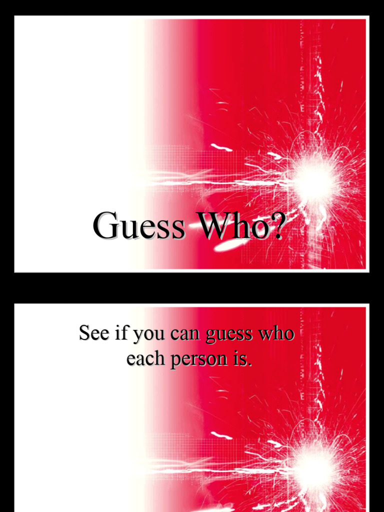 Guess Who Quiz | PDF