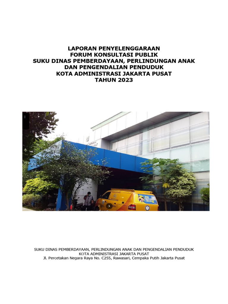 SK Dan Laporan Standar Pelayanan Sudin PPAPP JP Final Banget | PDF