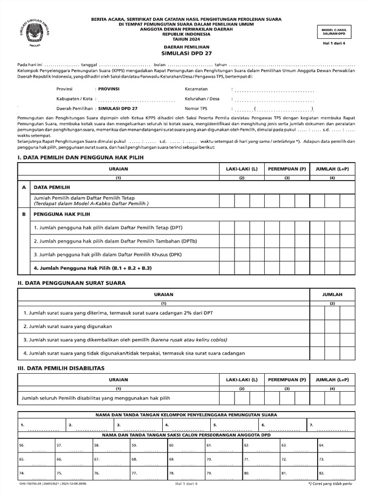 Chs-1027ss - Simulasi DPD 27 | PDF