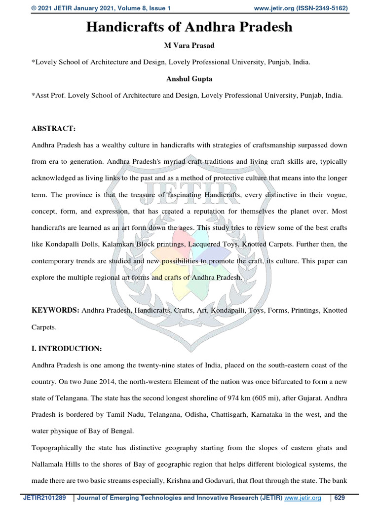 JETIR2101289 | Download Free PDF | Decorative Arts | Crafts