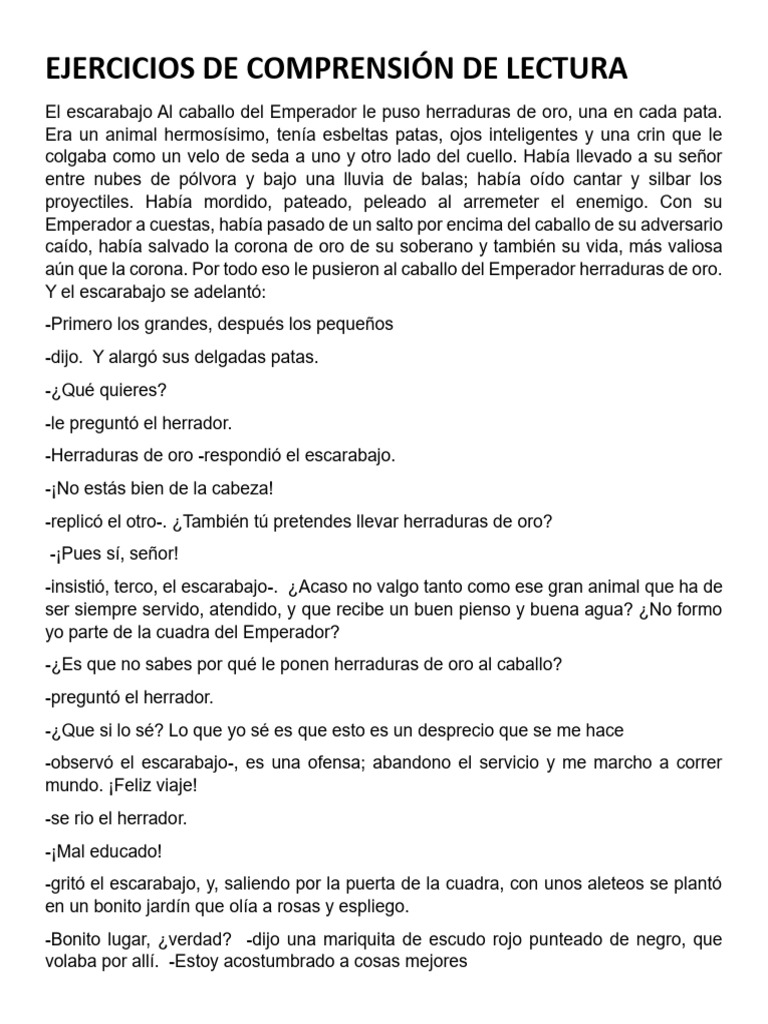 Ejercicios de Comprensión de Lectura | PDF | Machu Picchu | Perú