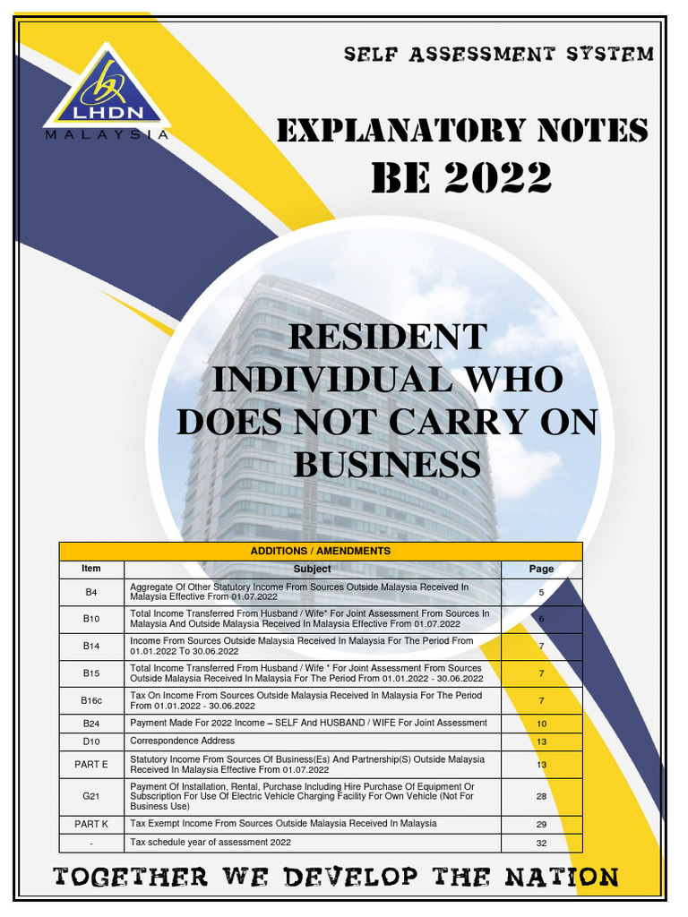 Explanatory Note Form BE 2022 | PDF