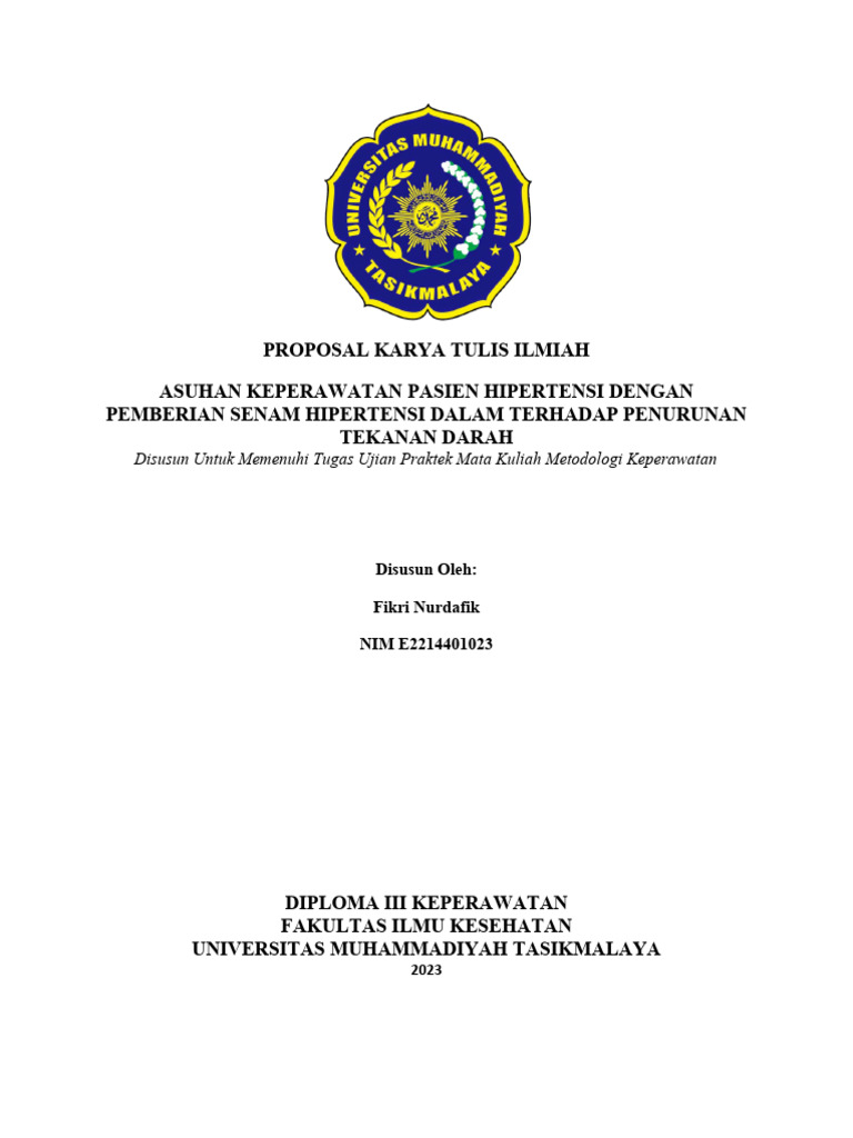 Fikri Nurdafik - Proposal KTI | PDF