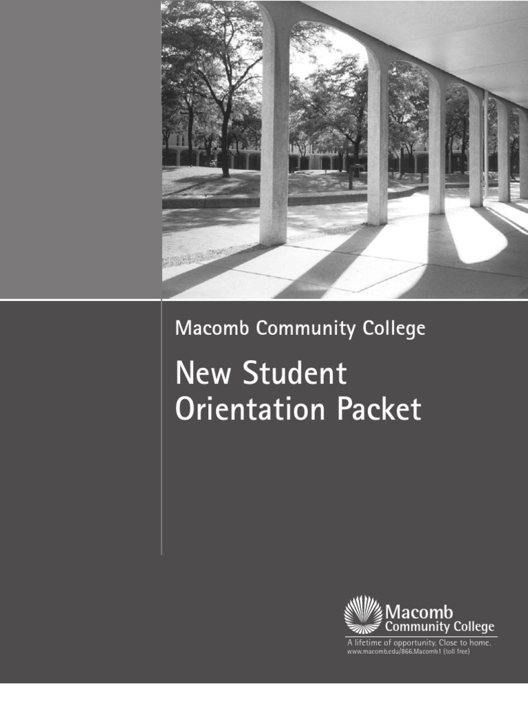 Macomb Community College Orientation Guide | PDF | School Counselor ...