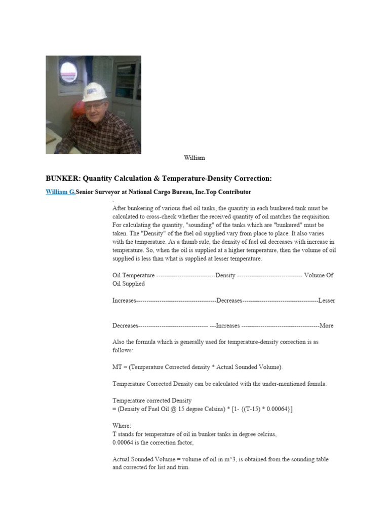 Bunkering Operations | PDF | Fuel Oil | Density