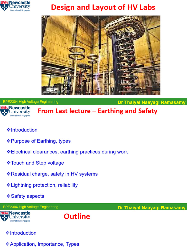 EPE2304 Design and Layout of HV Labs | PDF | High Voltage | Laboratories