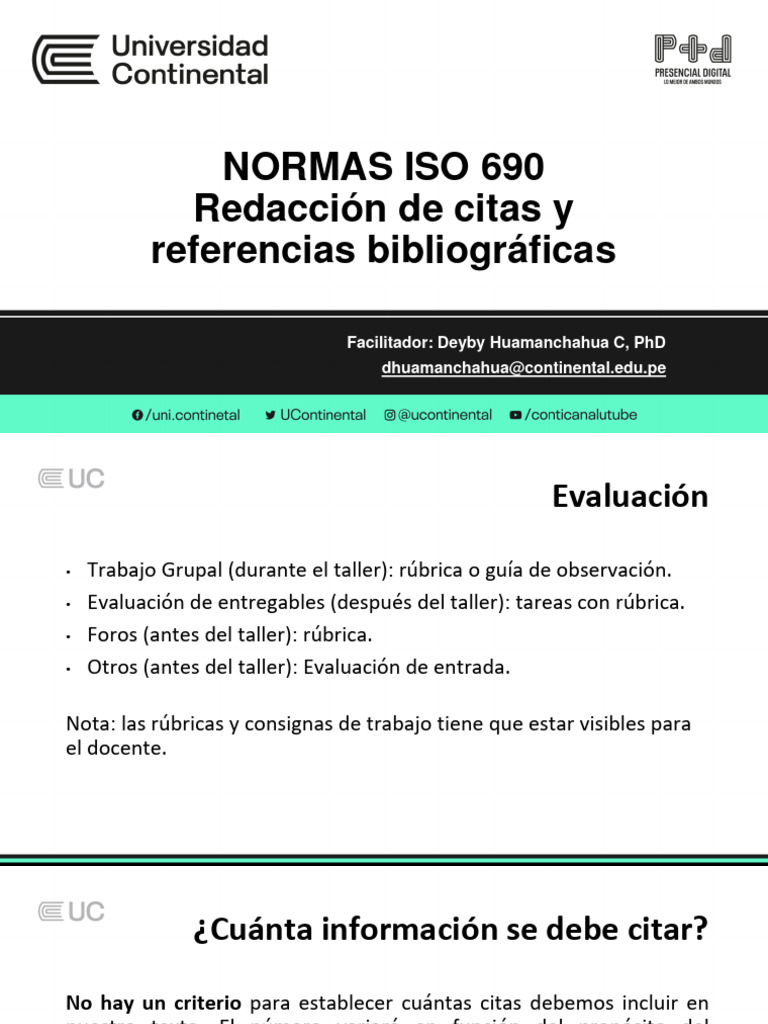 NORMAS ISO 690 Citas Textuales | PDF