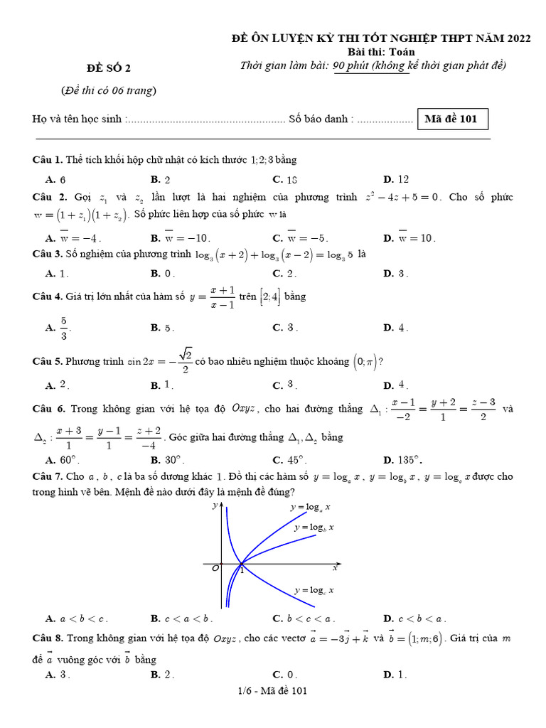 12D2 - de On Luyen So 2 | PDF
