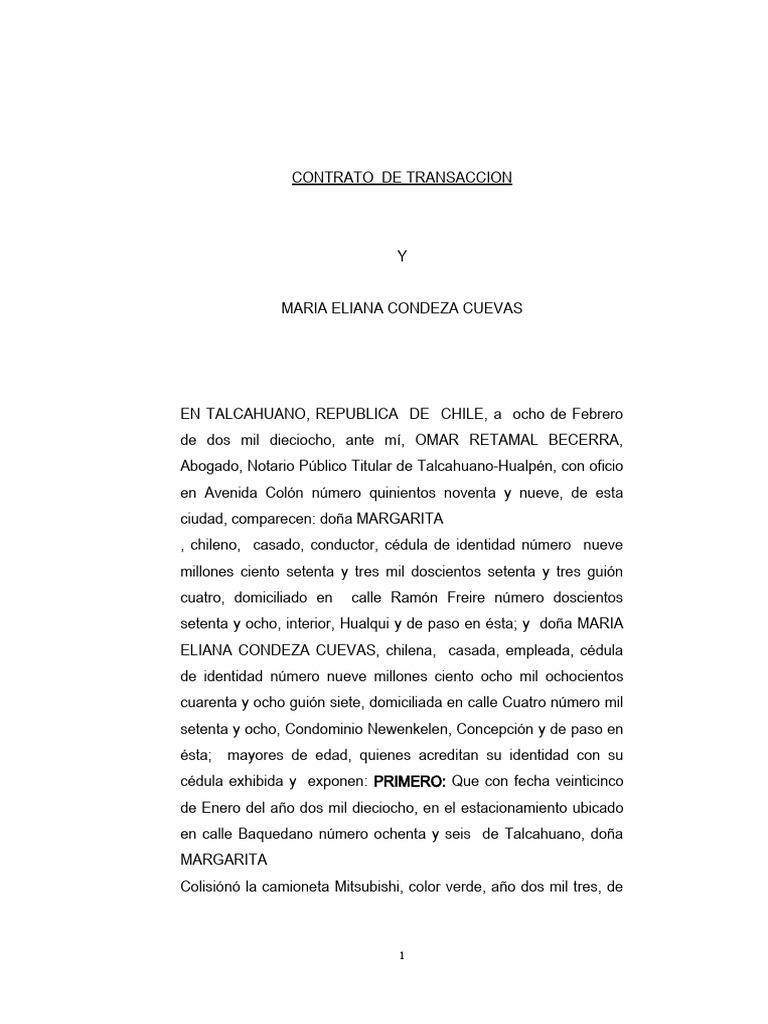 TRANSACCIONMANUEL SABANDO y Jenny Antil | PDF