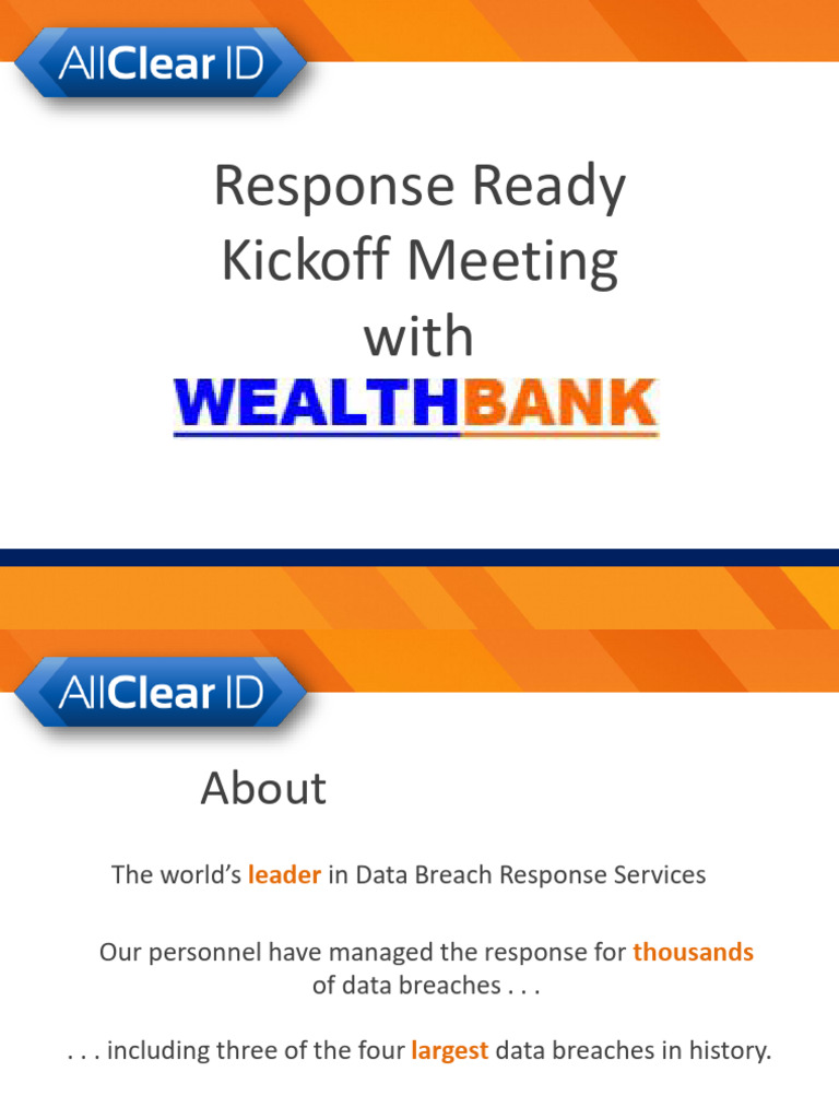 All Clear ID presentation | PDF