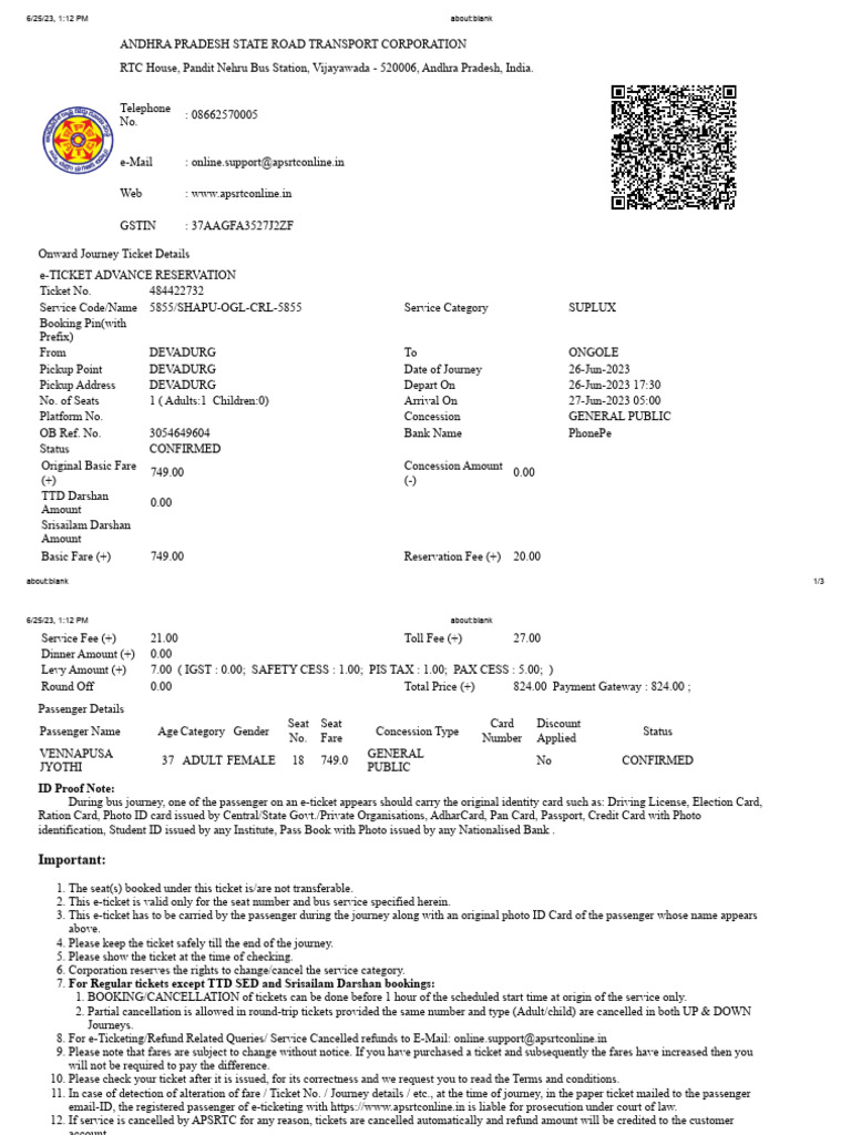 New Bus Ticket | PDF | Identity Document | Transport