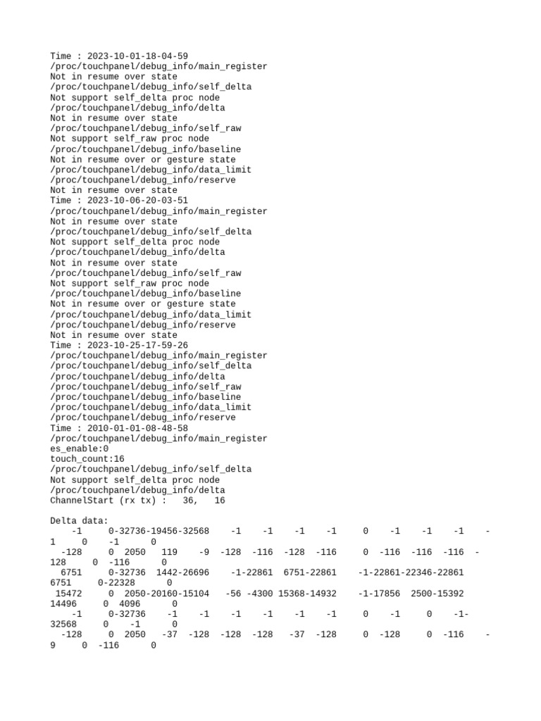 Touch Panel Debug Log | PDF