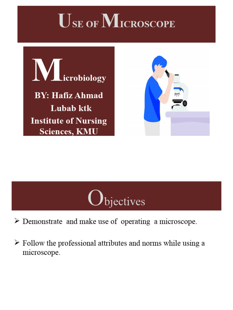 Use of Microscope New | PDF | Microscope | Scientific Method