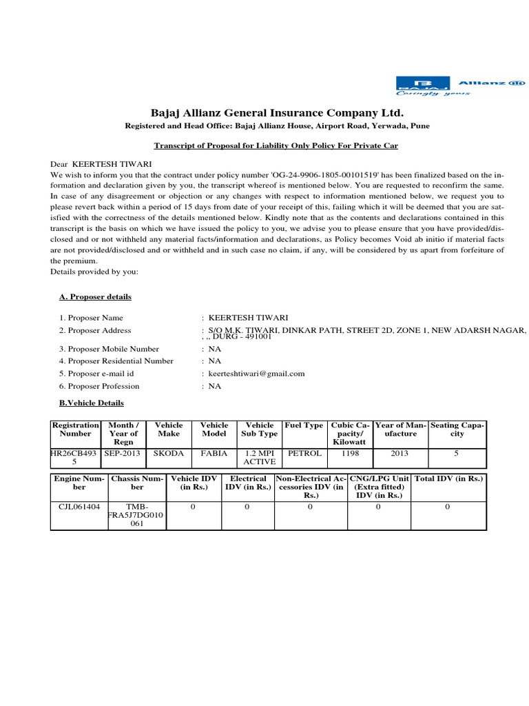 Car Insurance | PDF | Insurance | Vehicle Insurance