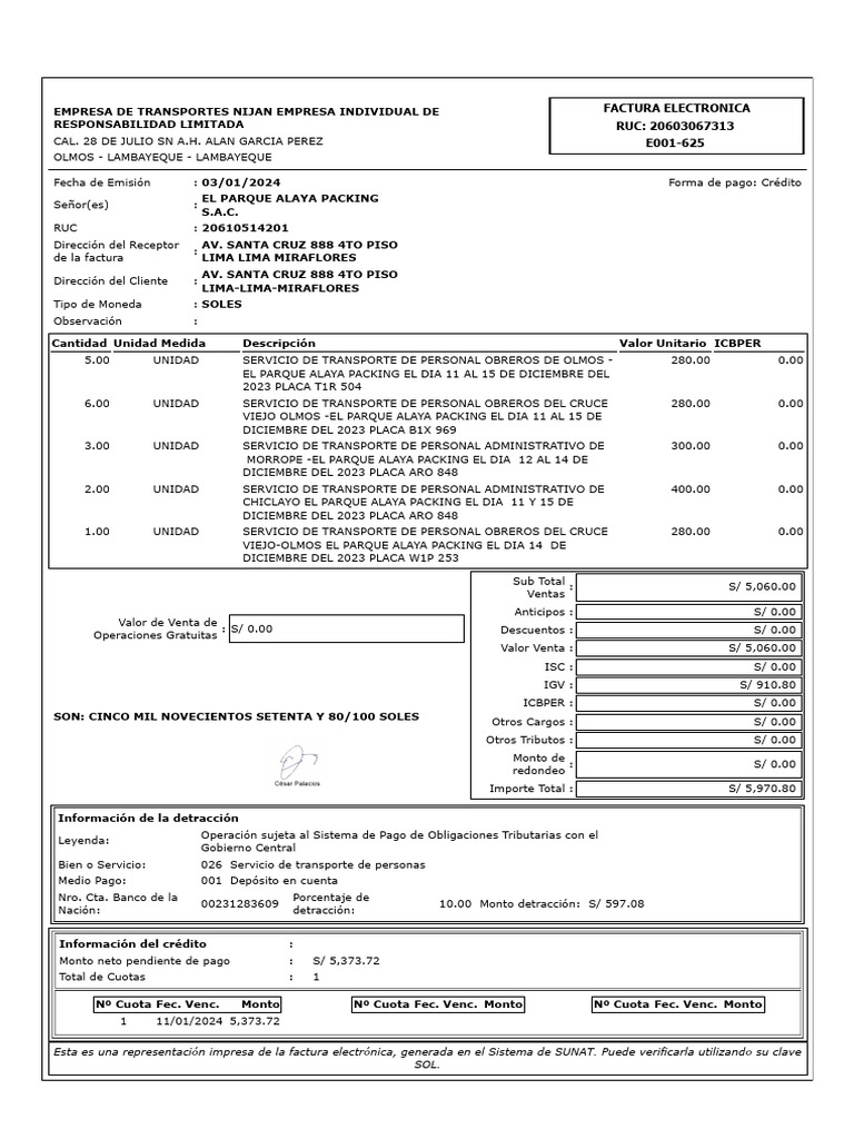 E001-00625 Signed | PDF | Industrias de servicio | Servicios financieros