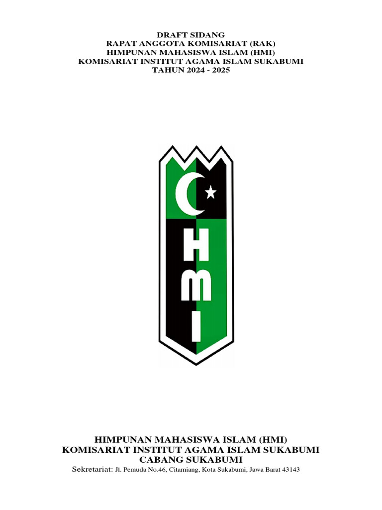 Draft Sidang Rak Ke III Hmi Iais | PDF