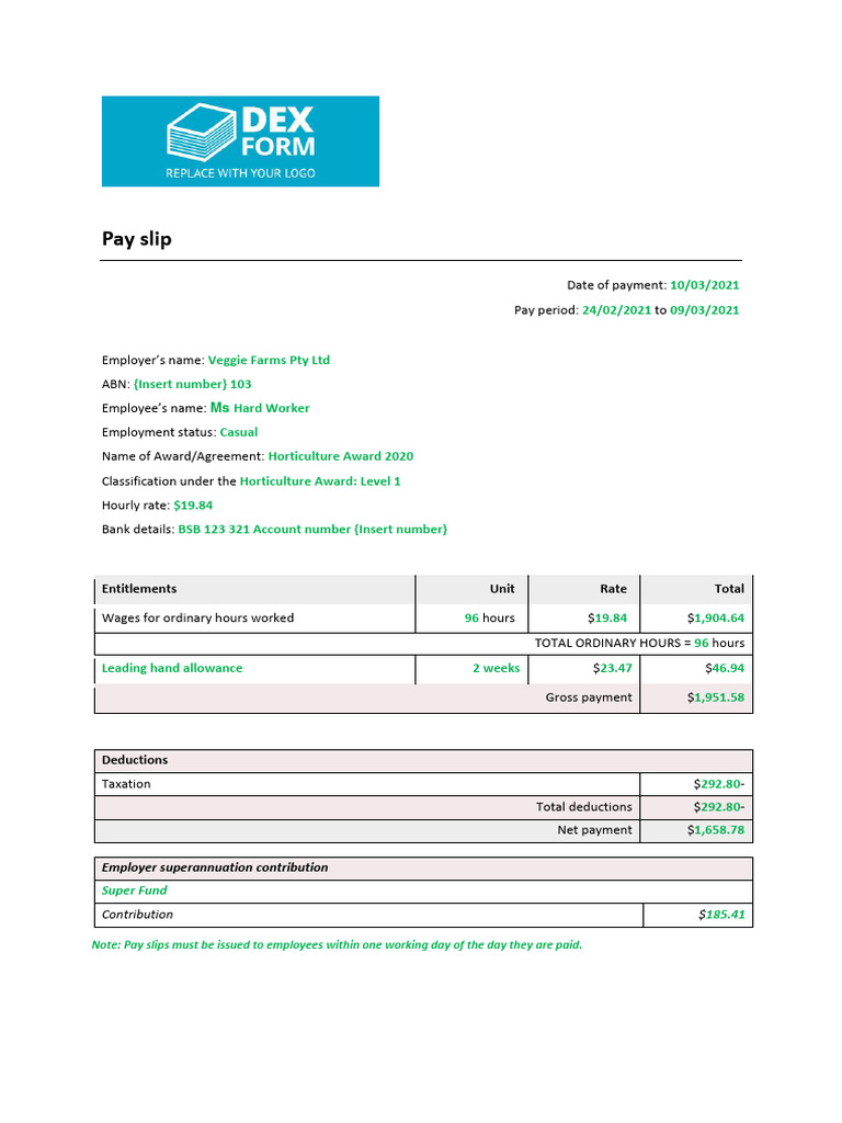 Pay Slip Australia | PDF | Finance & Money Management