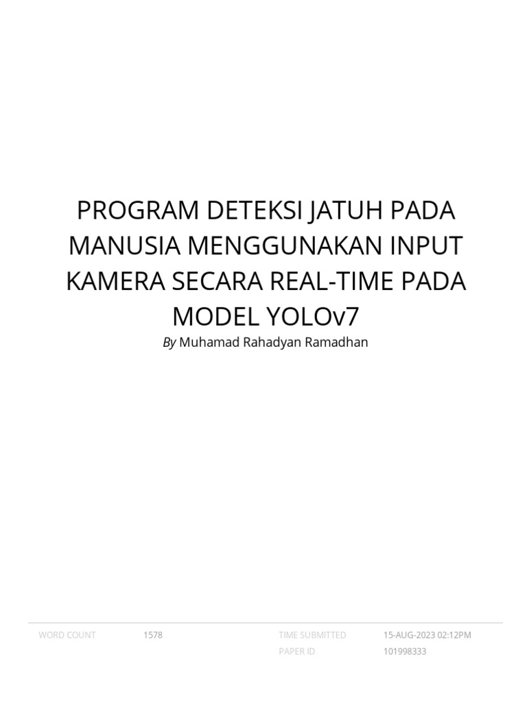 Real-Time Fall Detection with YOLOv7 | PDF | Three Kingdoms