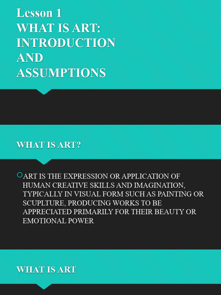 Art App Lesson 1 | PDF | The Arts | Fine Art