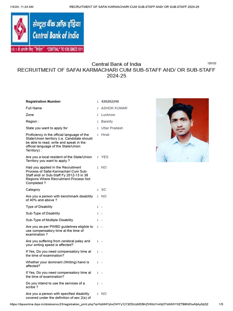 ASHOK CBI FORM] | PDF | Government | Justice
