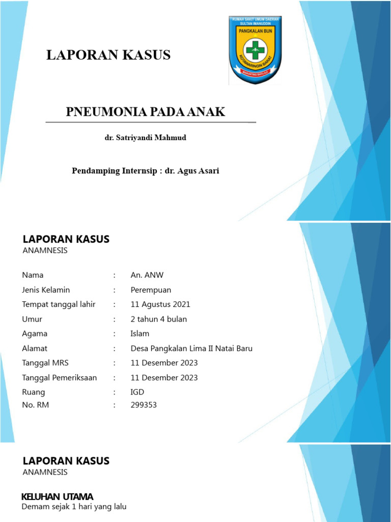 (Laporan Kasus) Pneumonia | PDF | Pengembangan Diri | Kesehatan Holistik