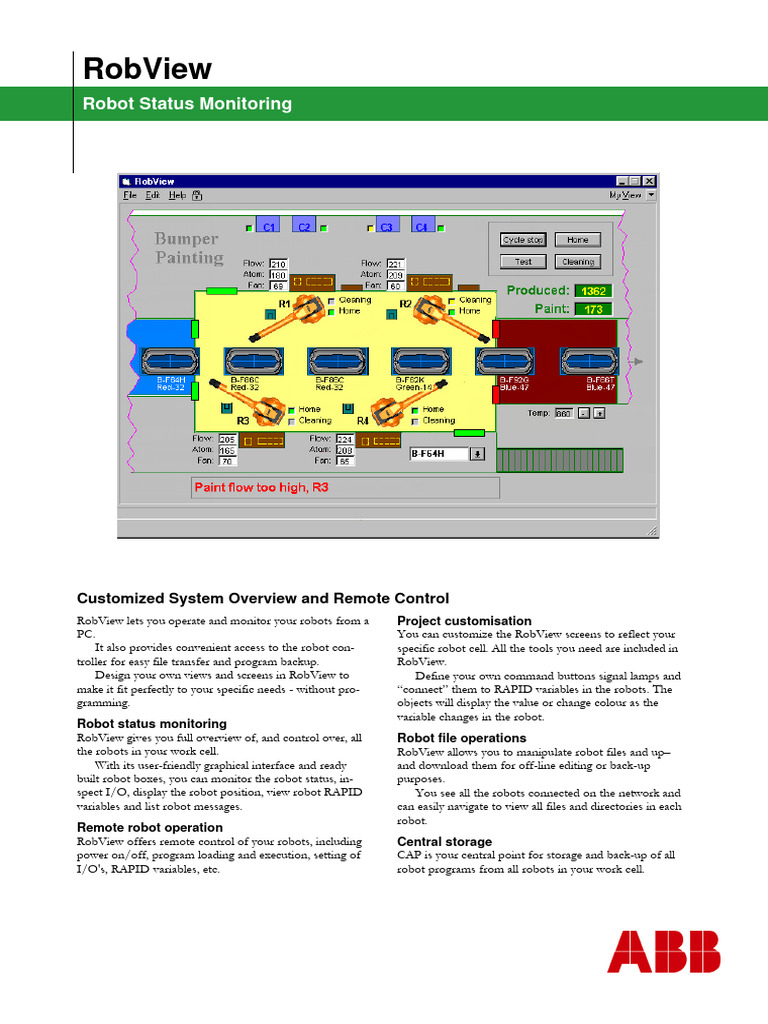 RobView Single Sheet | PDF | Display Resolution | Backup