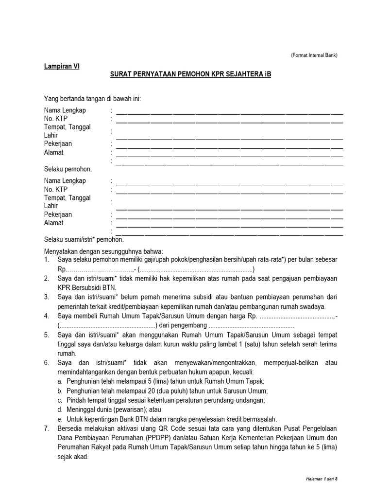 Form Tambahan Pengajuan KRP Subsidi | PDF | Pengelolaan Keuangan & Uang