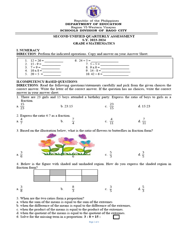 Grade 6 (Quarter 2 S.Y. 2023-2024) | PDF