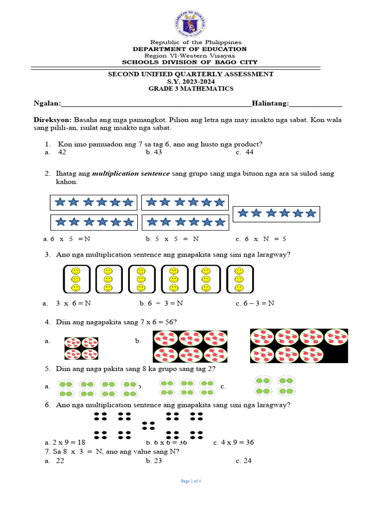 Grade 3 (Quarter 2 S.Y. 2023-2024) | PDF