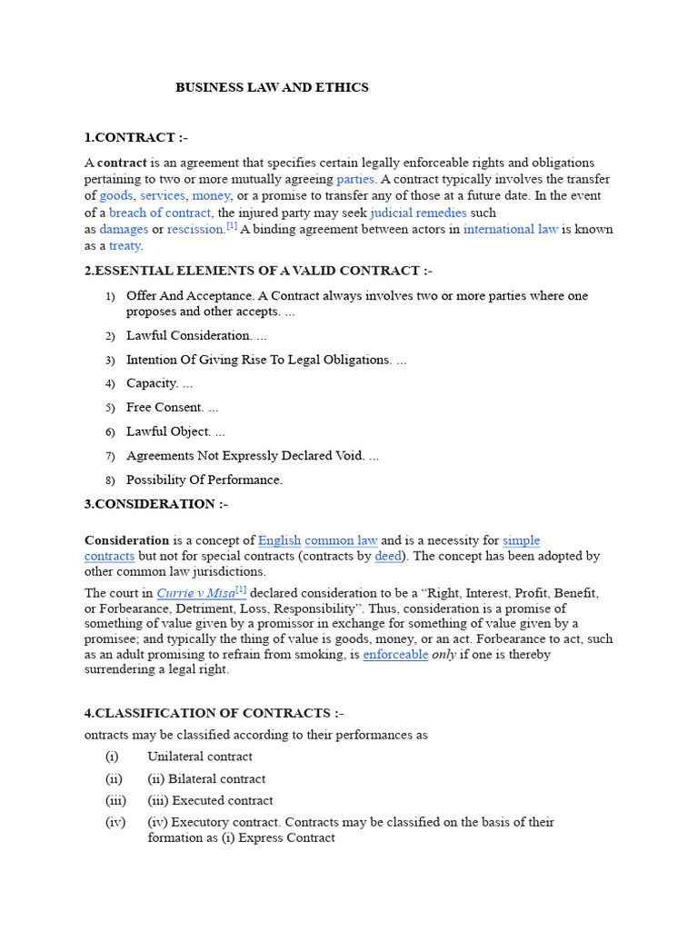 Business Law and Ethics | PDF